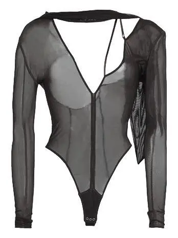 Jacquemus Bodysuit In Polyamide And Elastane - Brown