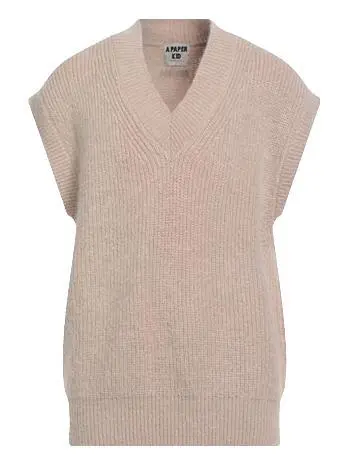 A PAPER KID Knitted Sweater - Beige