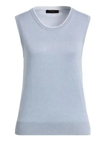 MOORER Sleeveless Metallic Knit Top - Grey