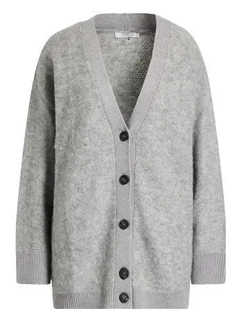 Peserico Virgin Wool-blend Bouclé Cardigan - Grey