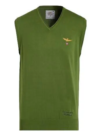 AERONAUTICA MILITARE Cotton Military Sweater Vest - Green