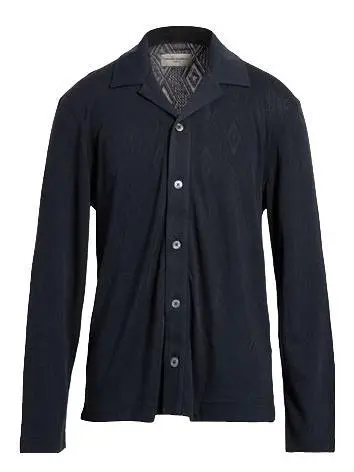 Officine Générale Knitted Long Sleeve Cardigan - Navy