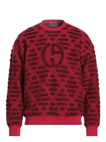 Giorgio Armani Neve Jacquard-knit Sweater - Red