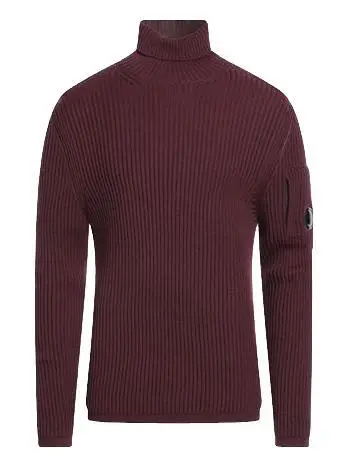 C.P. COMPANY Turtleneck In Virgin Wool And Polyester - Red