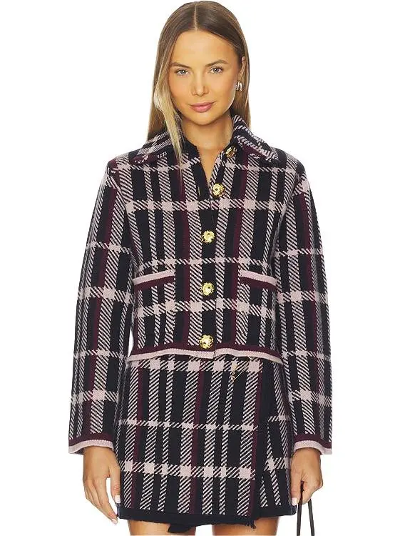 Cara Cara Delilah Cardigan - Navy Plaid