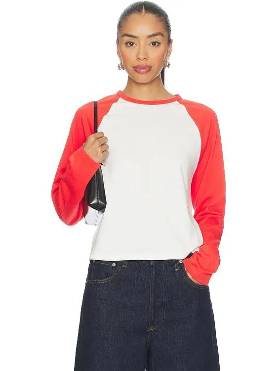 Superdown Gina Baseball Tee - Red & White