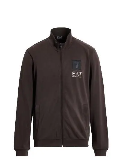 EA7 Chocolate Zip Up Sweatshirt - Brown