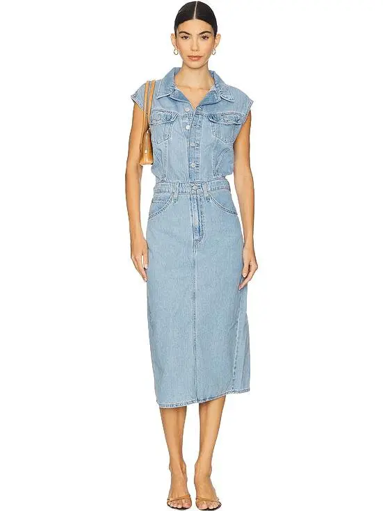 LEVI'S Iconic Sleeveless Dress - Wrapped In Blue