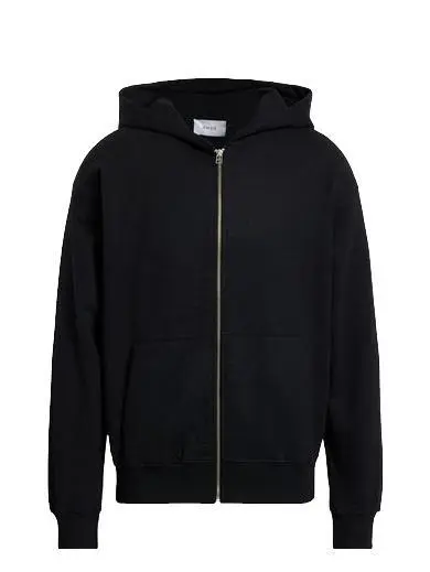 SHOE Solid Color Fleece Sweatshirt - Black