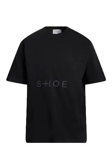 SHOE T-shirt Size Cotton, Polyester - Black