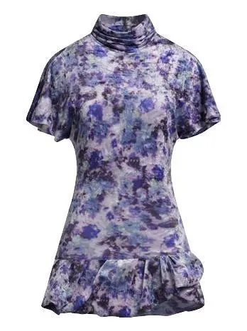 Isabel Marant Peplum Tie-dyed Chenille Top - Purple