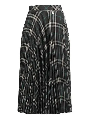 Burberry Midi Wrap Pleated Skirt - Brown