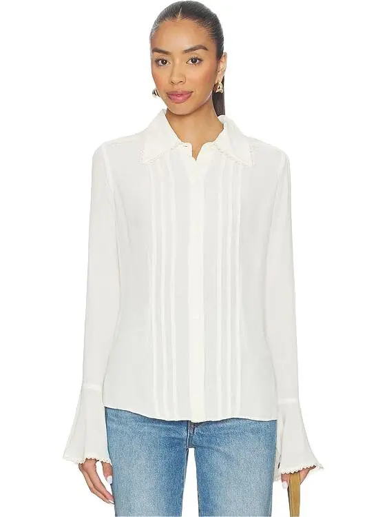 Free People Melrose Top - Whisper White