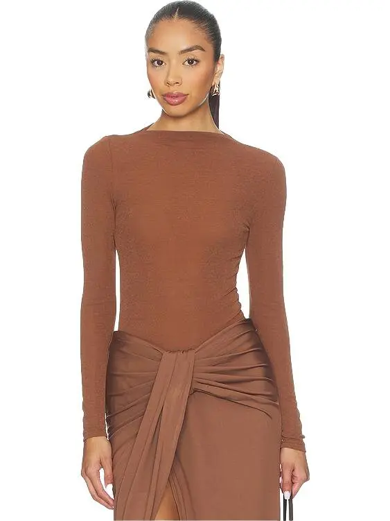 SNDYS Katya Long Sleeve Top - Mocha