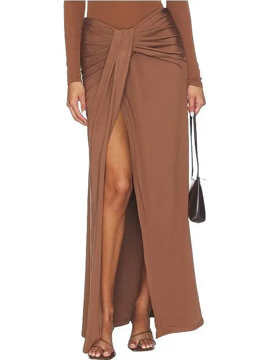 SNDYS Cantarios Jersey Maxi Skirt - Mocha