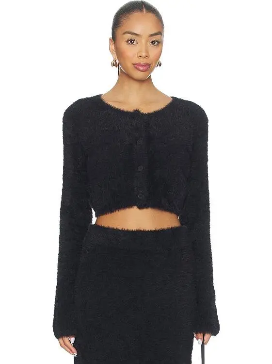 Helmut Lang Cropped Cardigan - Black