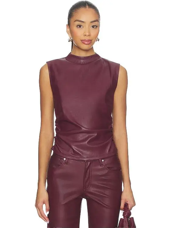 Hudson Jeans Vegan Leather Top - Port Royal