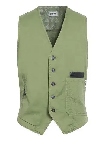 BERNA Tailored Vest With Appliqués - Green