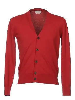 BALLANTYNE Knitted V-neck Cardigan - Red
