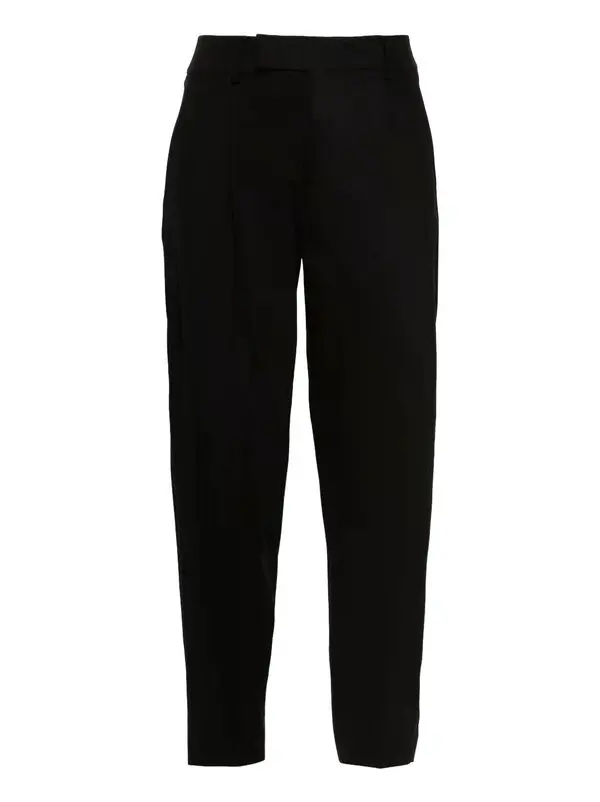 PT TORINO Crepe Tailored Trousers - Black