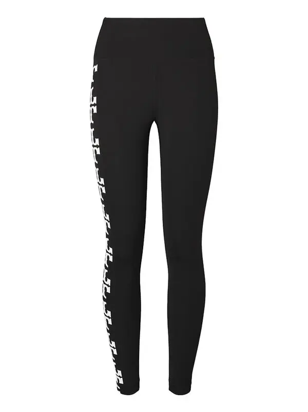 Tory Burch Compression Reflective Logo 7/8 Legging - Black