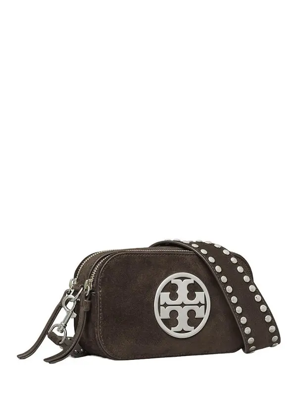 Tory Burch Mini Miller Suede Crossbody Bag - Shadow Oak