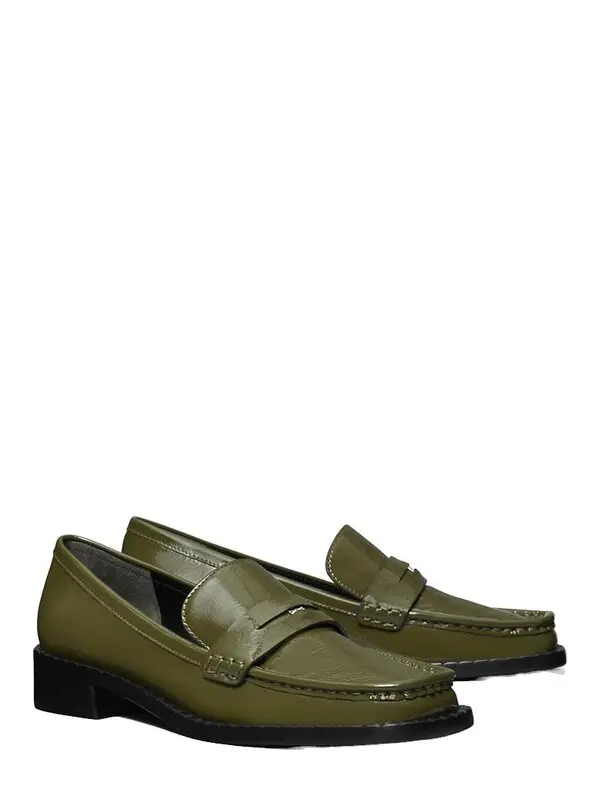 Tory Burch Square-toe Loafer - Green Vernice