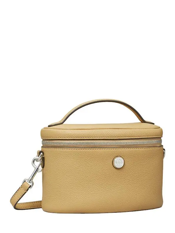 Tory Burch Pebbled Leather Vanity Case - Biscotti