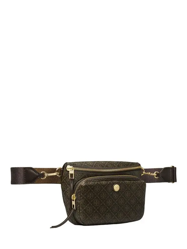 Tory Burch T Monogram Coated Canvas Mini Belt Bag - French Press