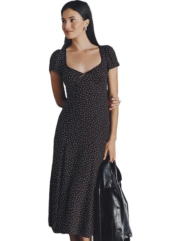 REFORMATION Afton A-line Midi Dress - Colette Dot
