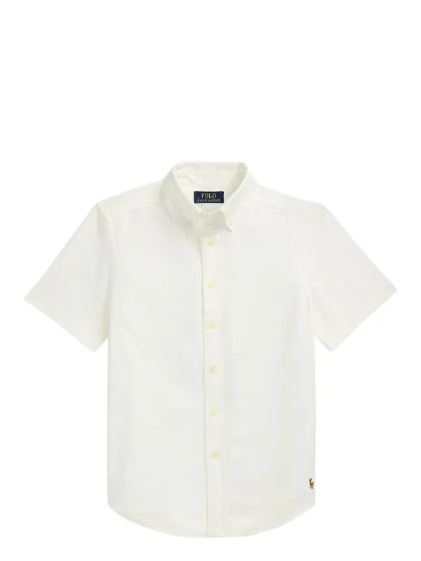 Ralph Lauren Cotton Oxford Short-sleeve Uniform Shirt - White