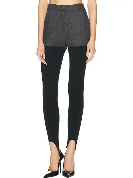 Coperni Hybrid Rib Pant - Black & Grey Check