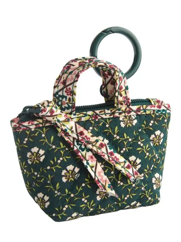 VERA BRADLEY Original Tote Bag Charm - Green