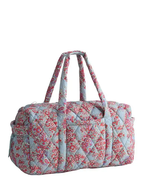 VERA BRADLEY Large Original Duffel Bag In Paisley Bouquet - Blue