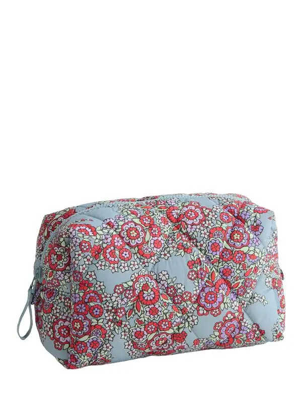 VERA BRADLEY Large Cosmetic Bag In Paisley Bouquet - Blue