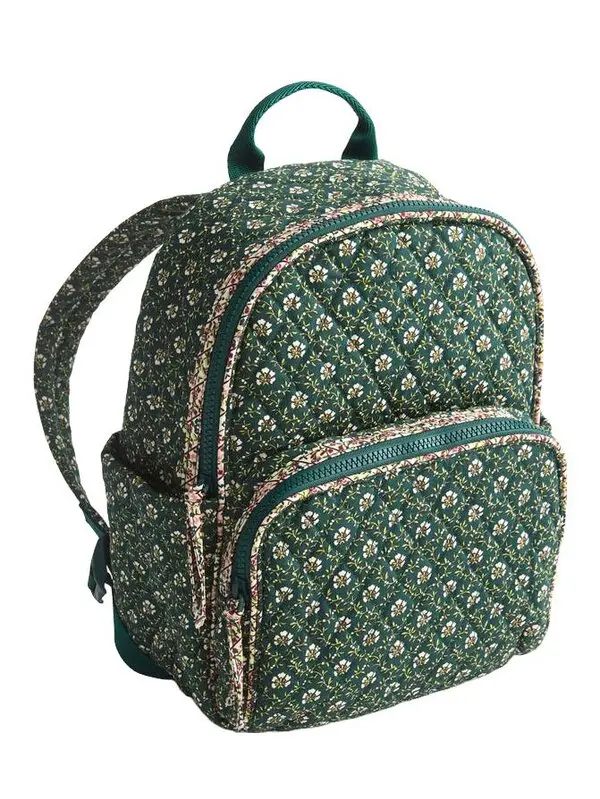 VERA BRADLEY Small Banbury Backpack In Mistletoe Lattice - Green