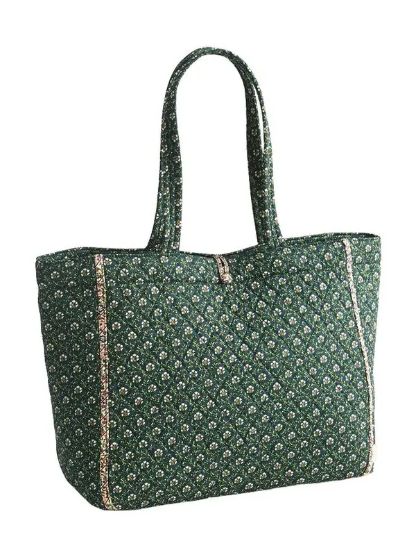 VERA BRADLEY Hathaway Tote Bag In Mistletoe Lattice - Green