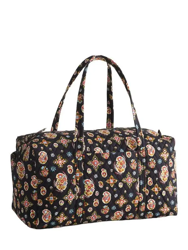 VERA BRADLEY Large Original Printed Duffel Bag - Black