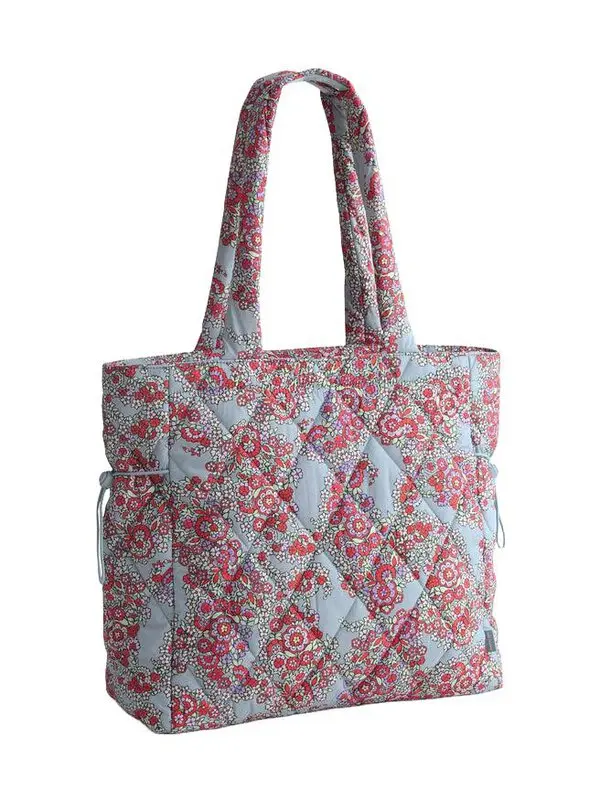 VERA BRADLEY Original Zip Tote Bag In Paisley Bouquet - Blue