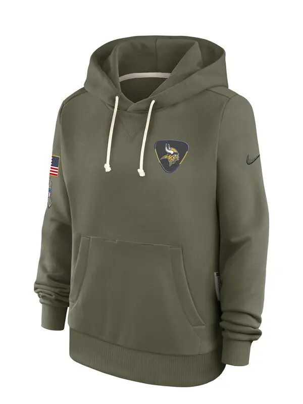 Nike Minnesota Vikings Salute To Service Sideline Nfl Pullover Hoodie - Brown