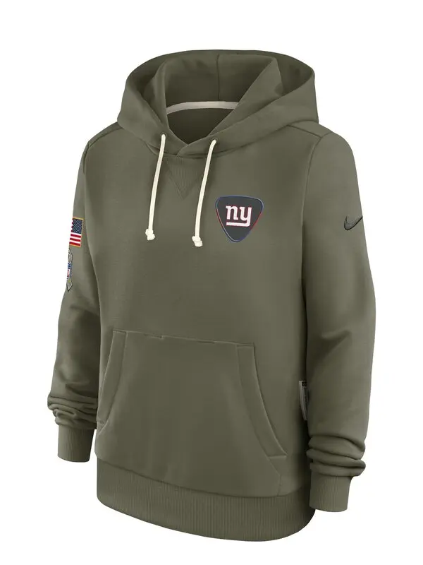 Nike New York Giants Salute To Service Sideline Dri-fit Nfl Pullover Hoodie - Brown