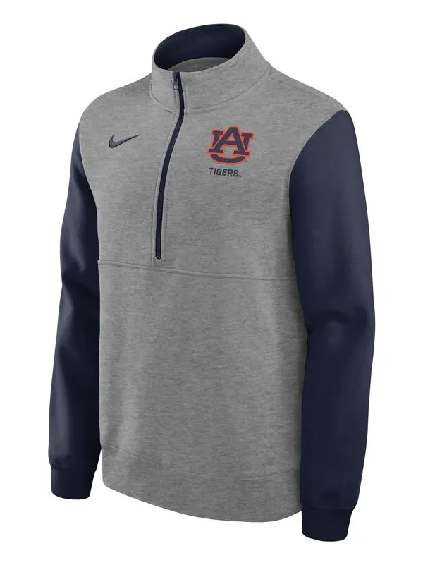 Nike Auburn Club College 1/2-zip Crew - Grey
