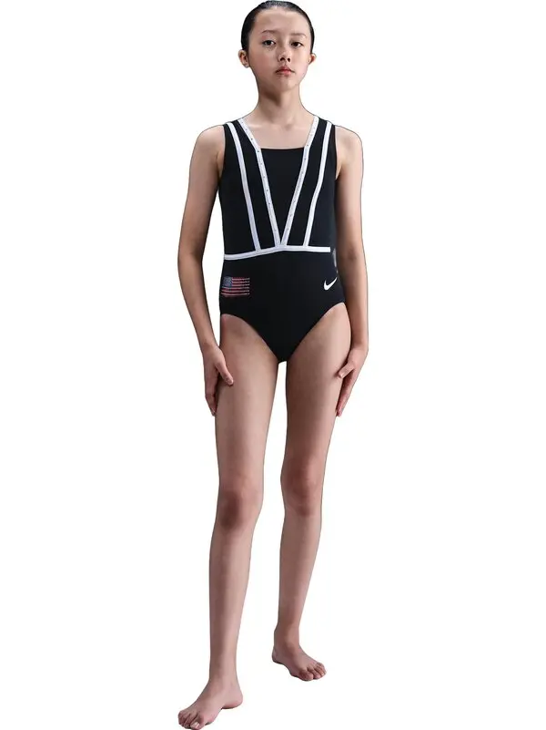 Nike Gymnastics Stars At Midnight Leotard - Black