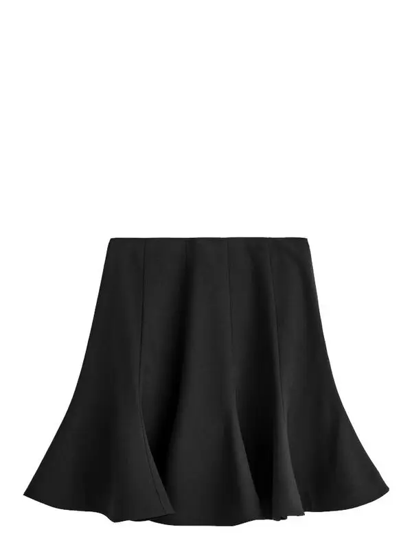 Cos Flared Mini Skirt - Black