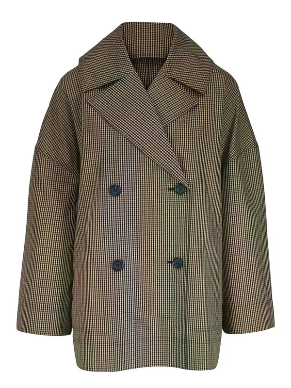 TOTEME Checked Double-breasted Jacket - Brown