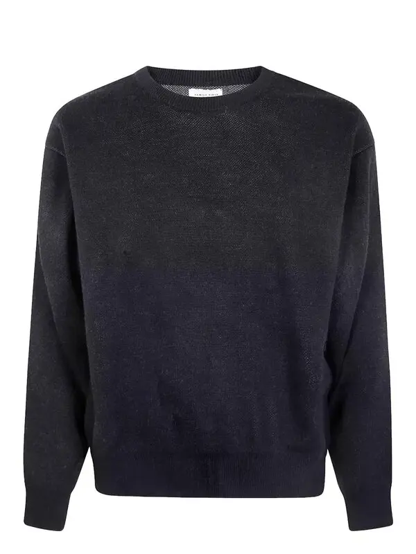 FAMILY FIRST Crew-neck Knitted Sweater - Black