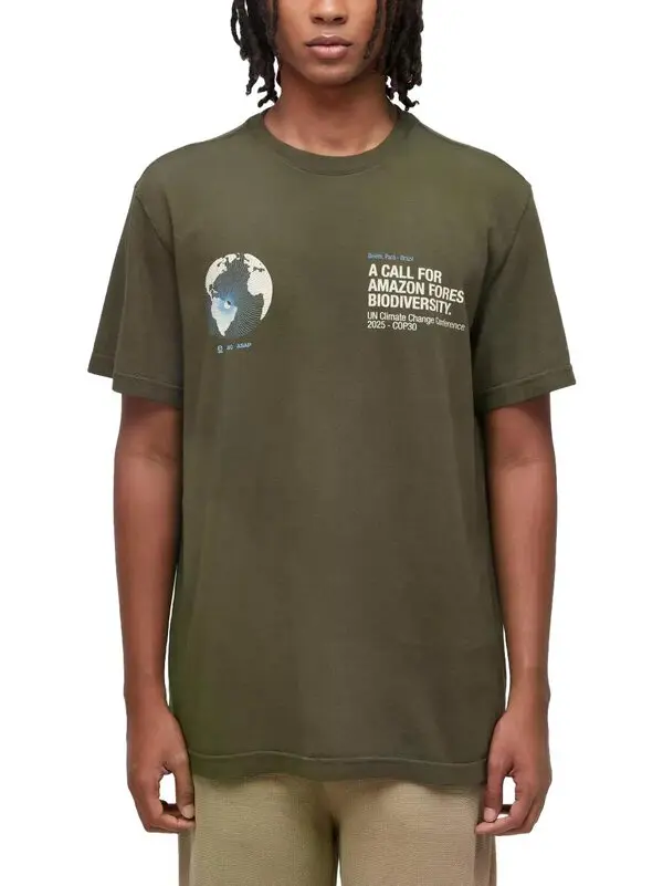 OSKLEN Globe-print T-shirt - Green