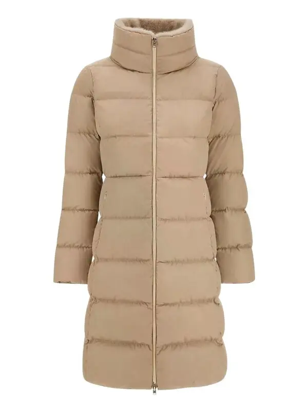 Herno Quilted High-neck Coat - Neutrals
