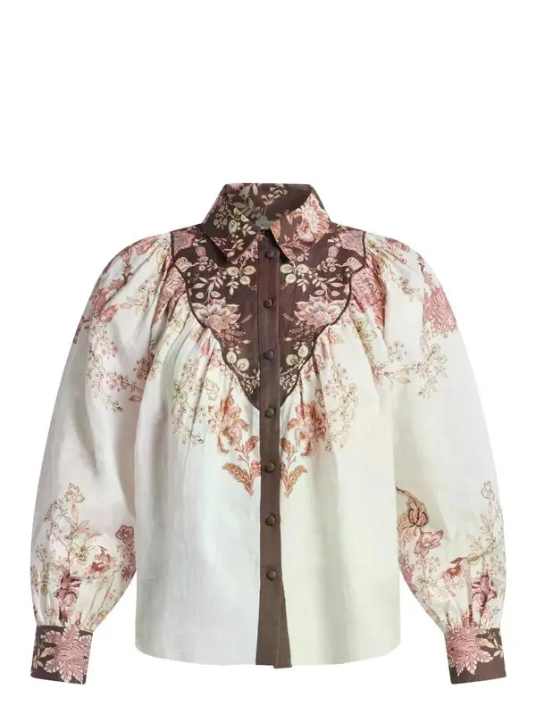 Hemant & Nandita Diza Floral Shirt - White