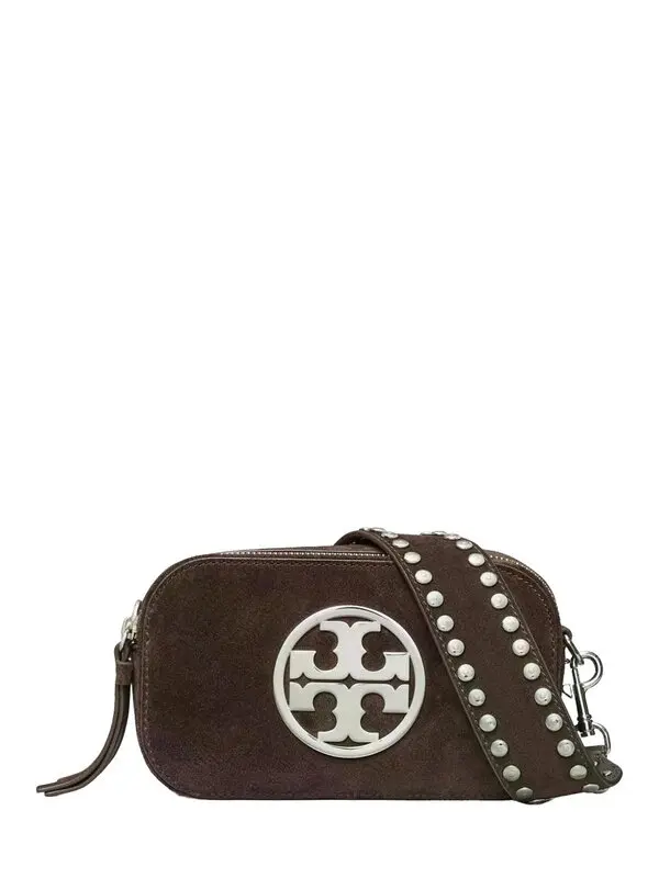 Tory Burch Mini Miller Suede Crossbody Bag - Brown